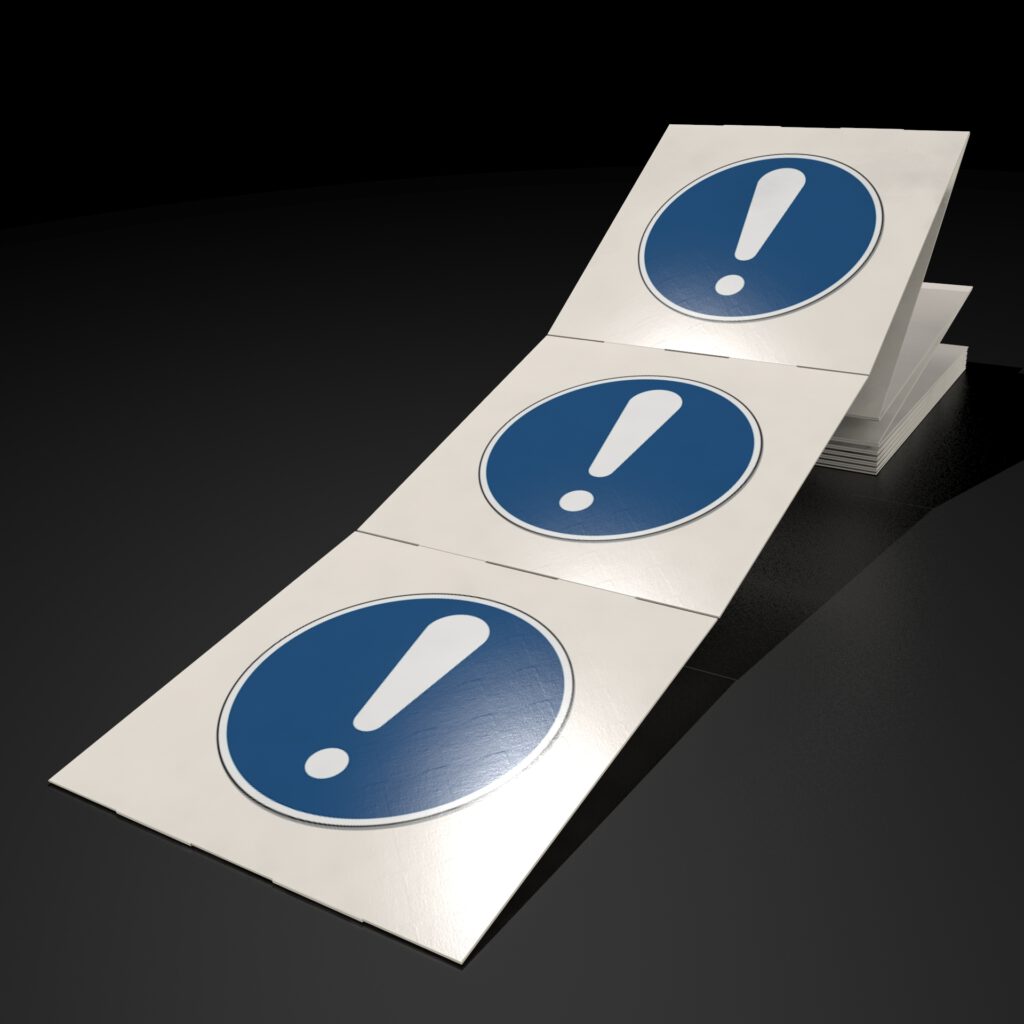 Aufkleber Allgemeines Gebotszeichen M001 - ergo-safe | Signs & Symbols