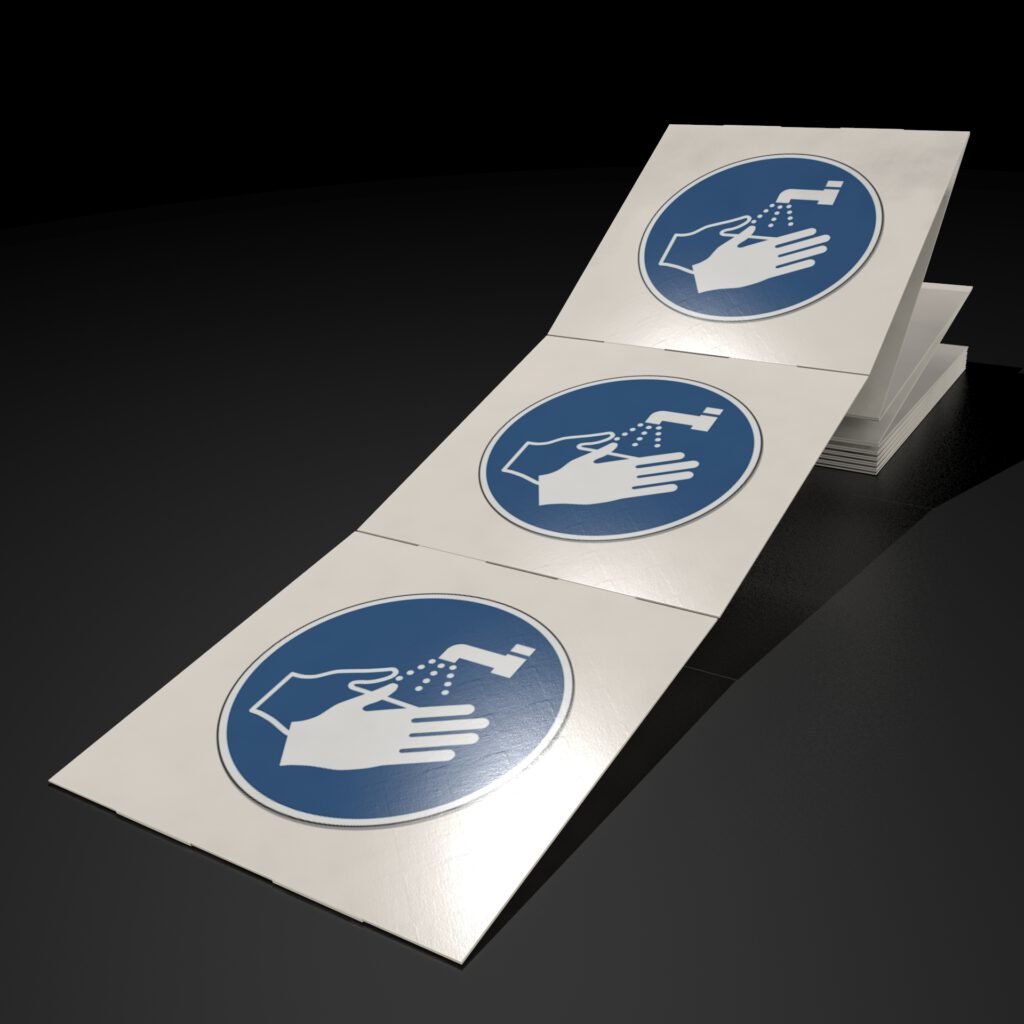 Aufkleber Hände waschen M011 - ergo-safe | Signs & Symbols