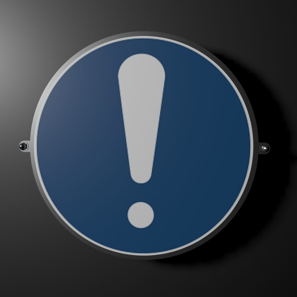 Blechschild Gebotszeichen allgemein BLRM001 - ergo-safe | Signs & Symbols