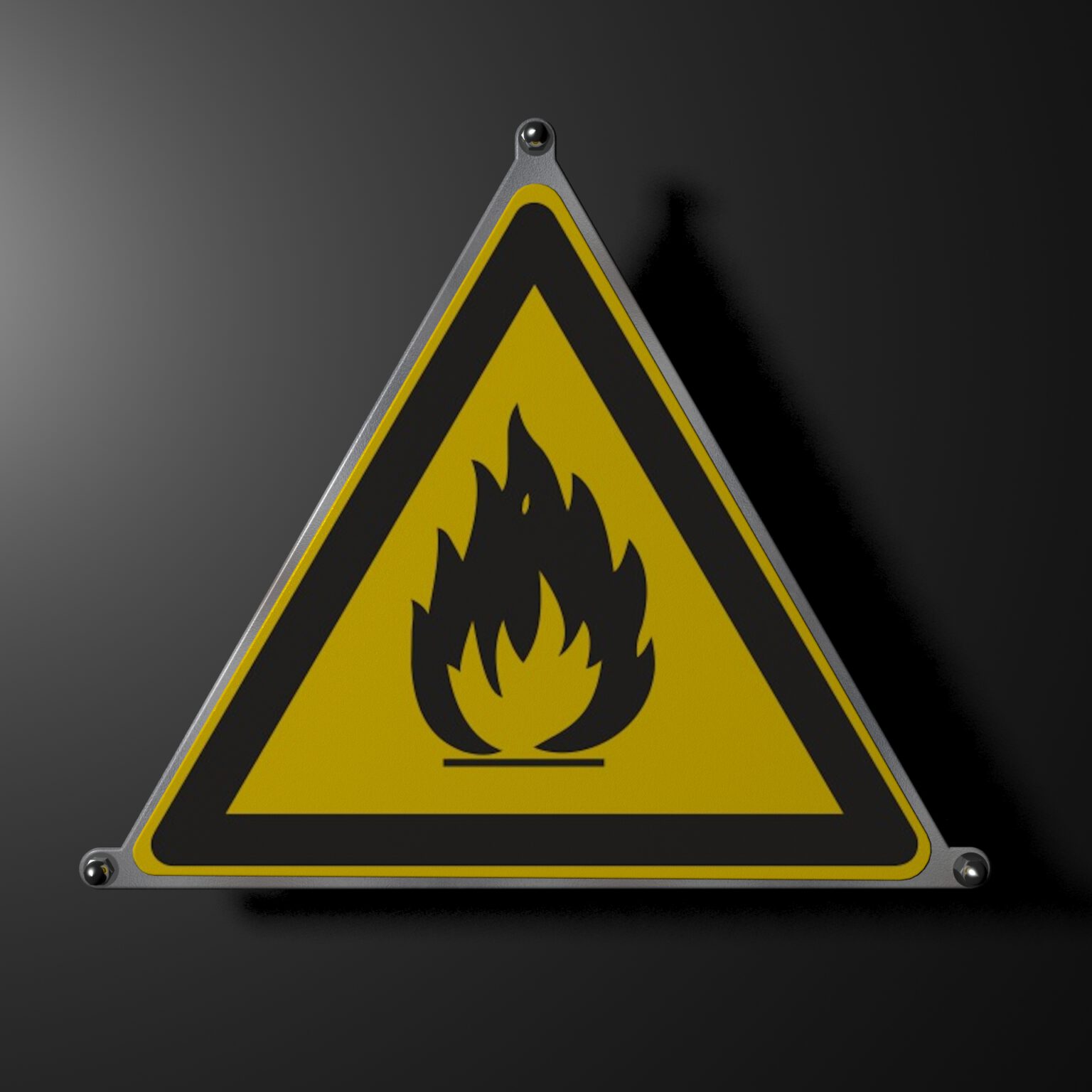 Blechschild Warnung vor feuergefährlichen Stoffen BLDW021 - ergo-safe ...