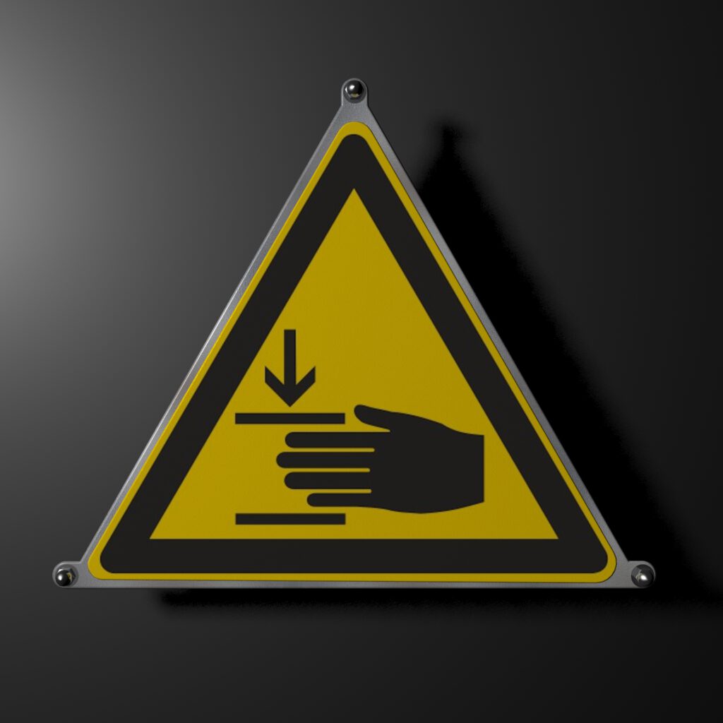 Blechschild Warnung vor Handverletzungen BLDW024 - ergo-safe | Signs ...